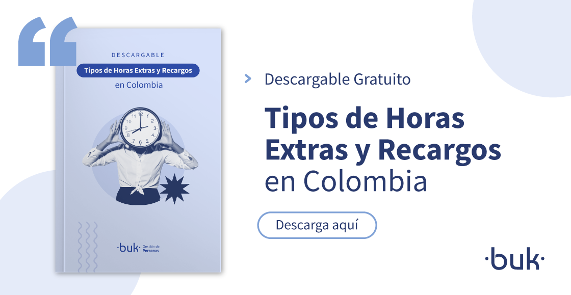 Infografía Tipos de Horas Extras y Recargos en Colombia